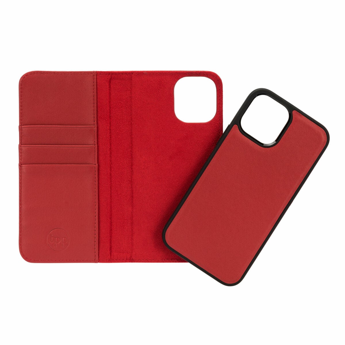 iPhone 13 Pro Leather Wallet Case- Red - Fone Express