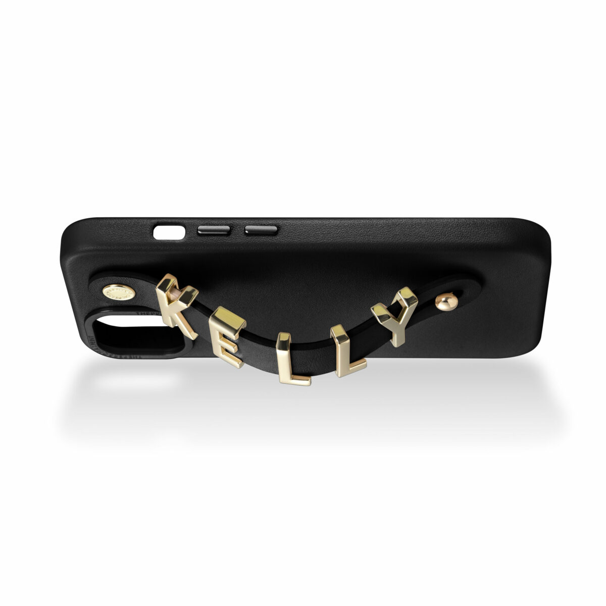 iPhone 14 Letter Strap Case- Black - Fone Express