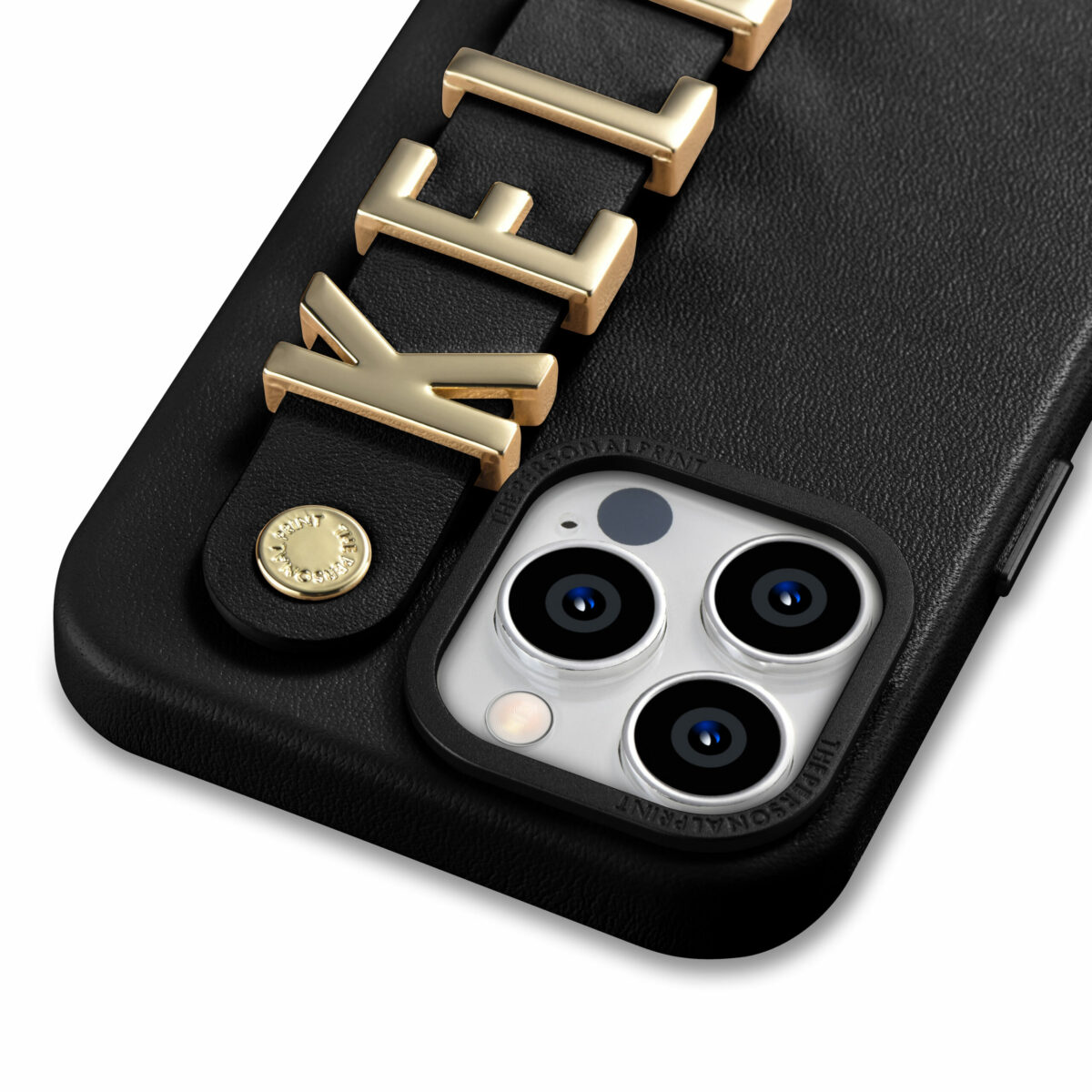 iPhone 14 Pro Max Letter Strap Case- Black - Fone Express