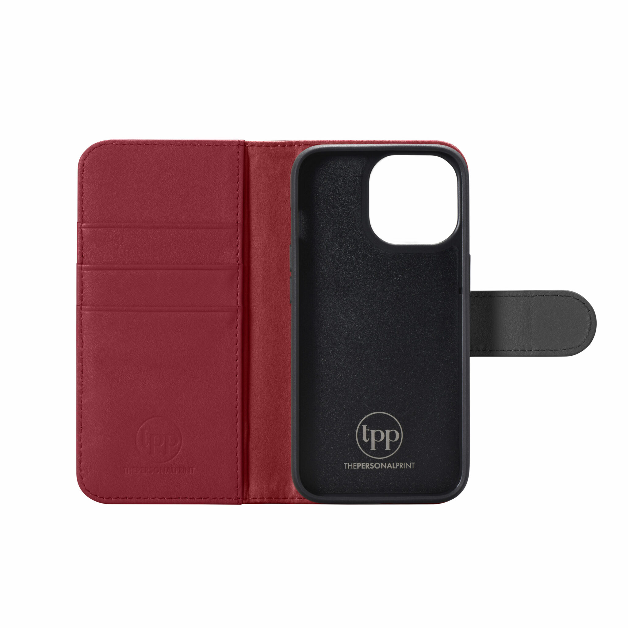 iPhone 14 Pro Max Leather Wallet Case- Red - Fone Express