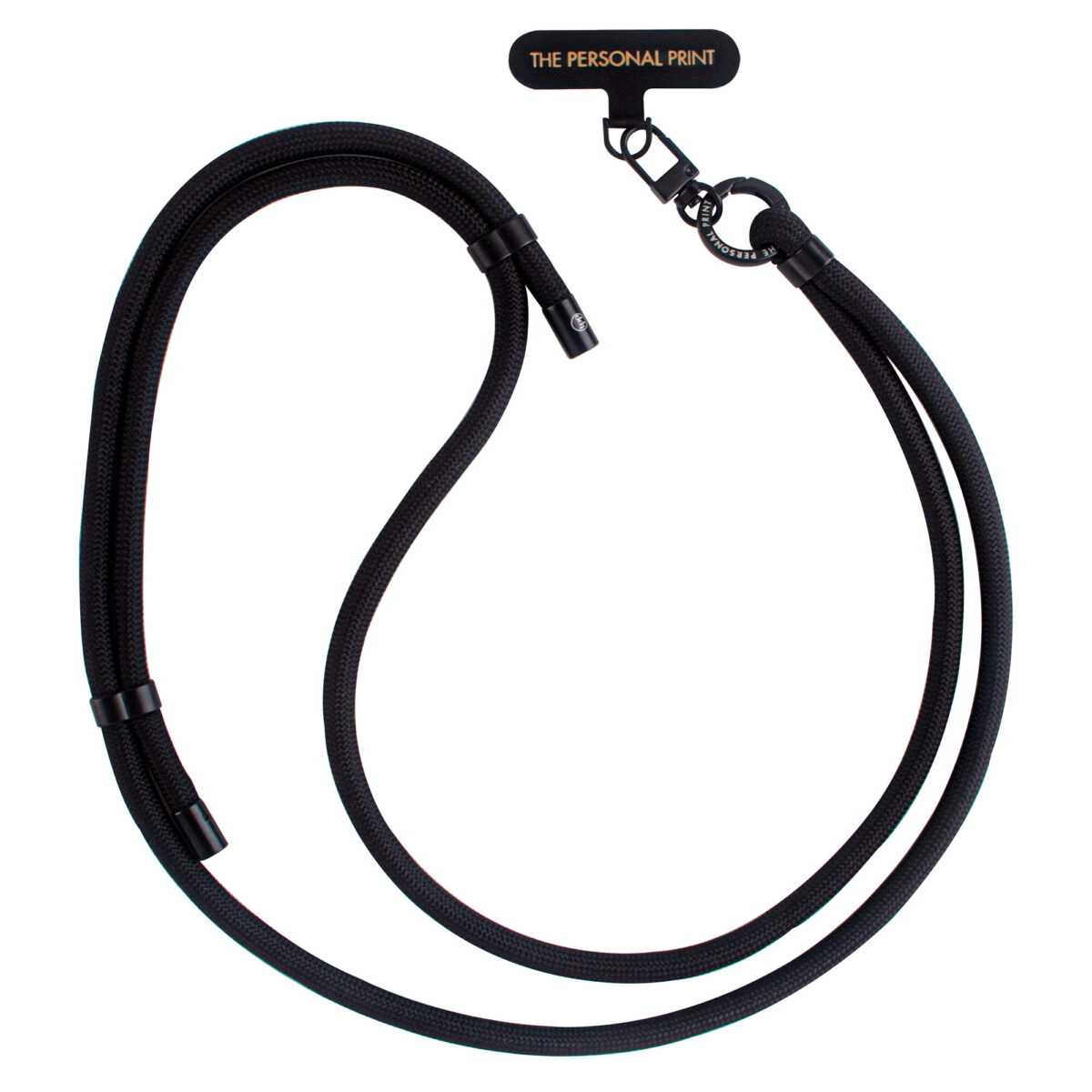 Universal Cross Body Phone Strap- Cord Black Black/Hardware - Fone Express
